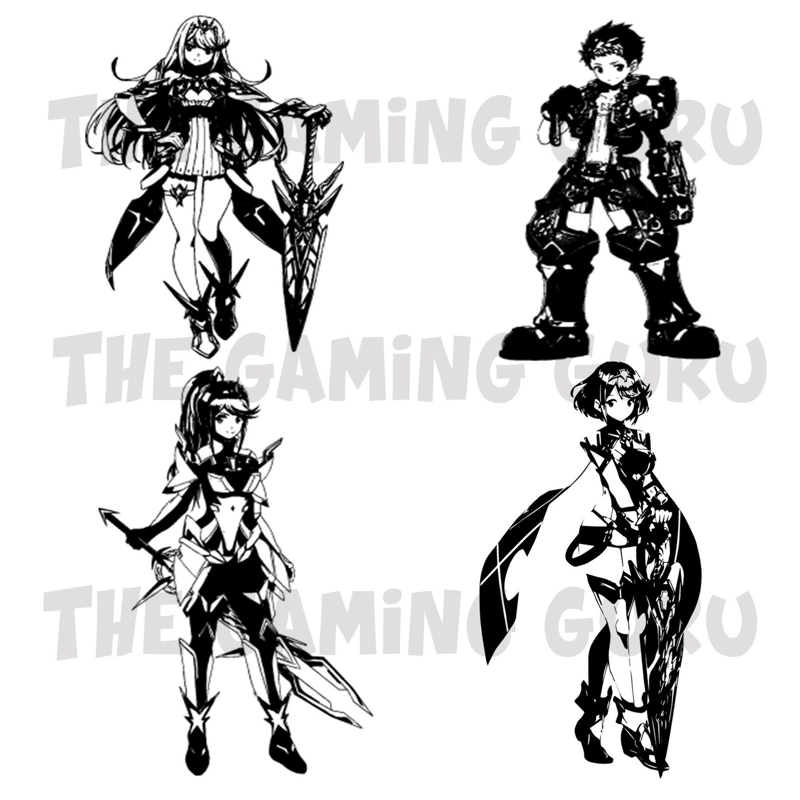 Xenoblade Chronicles 2 Rex Mythra Pyra Pneuma Vinyl Template SVG - Etsy