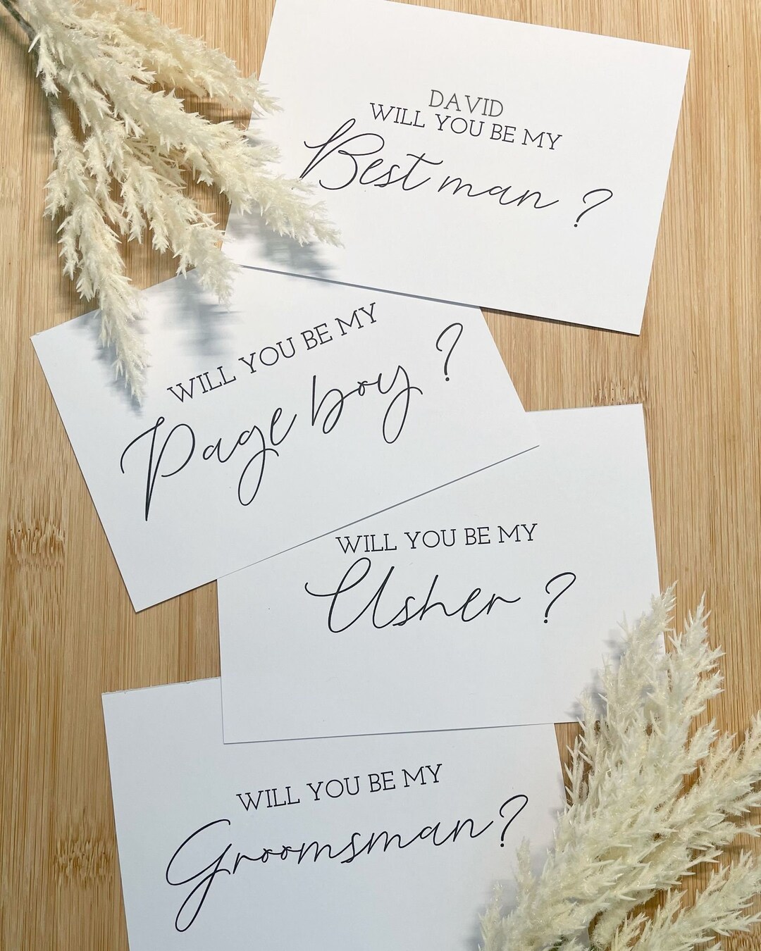 Grooms Party Proposal Card for Best Man , Groomsman, Usher & Page Boy ...