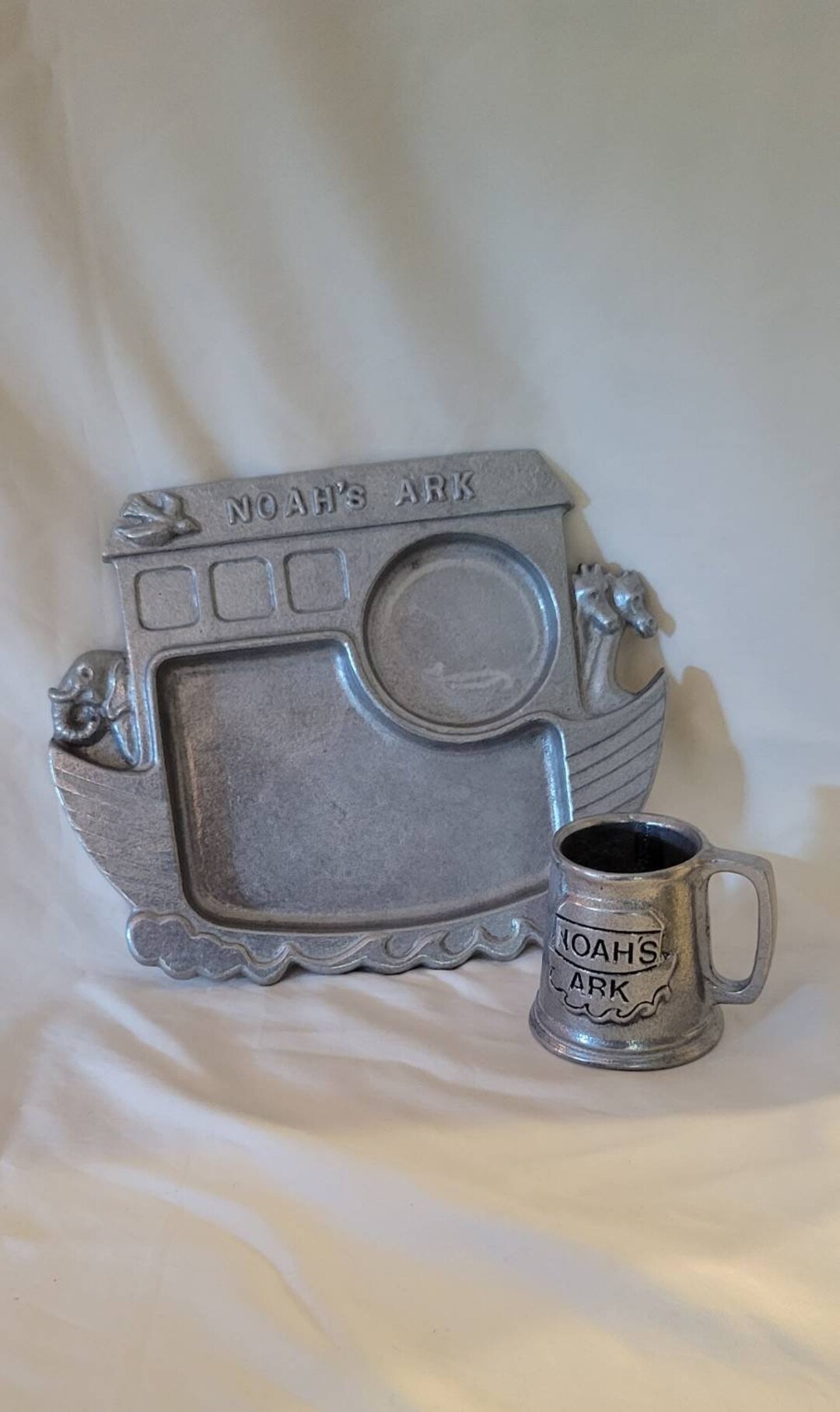 Child's Pewter Dinnerware Set. Plate and Cup for Toddler. - Etsy