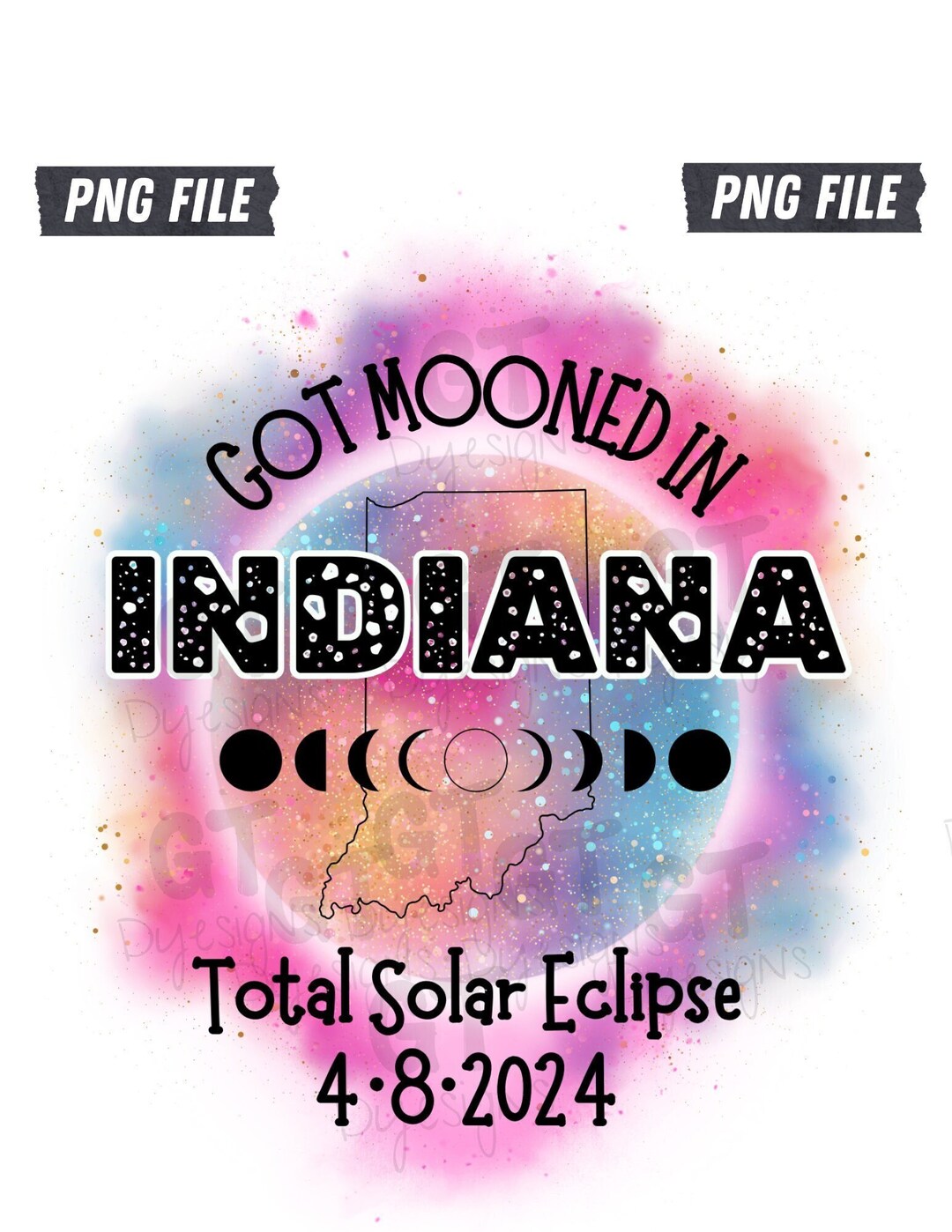 PNG Got Mooned in Indiana Design/ Digital File/ Total Solar Eclipse ...