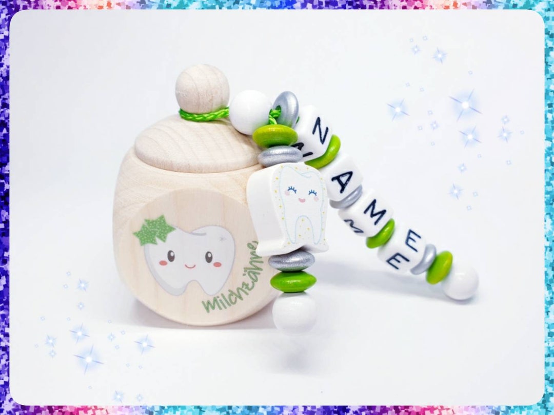 Milk Tooth Box Tooth Box With Name, Tooth Green - Etsy