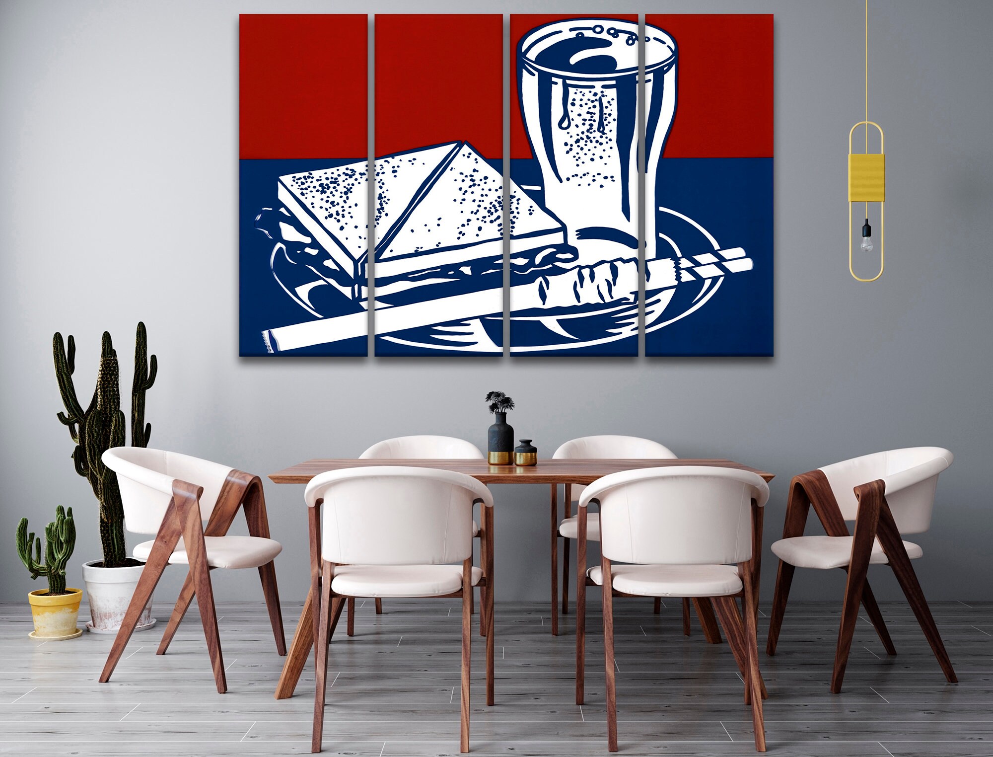 Fast food art Kitchen wall art decor Food canvasvpop art print | Etsy