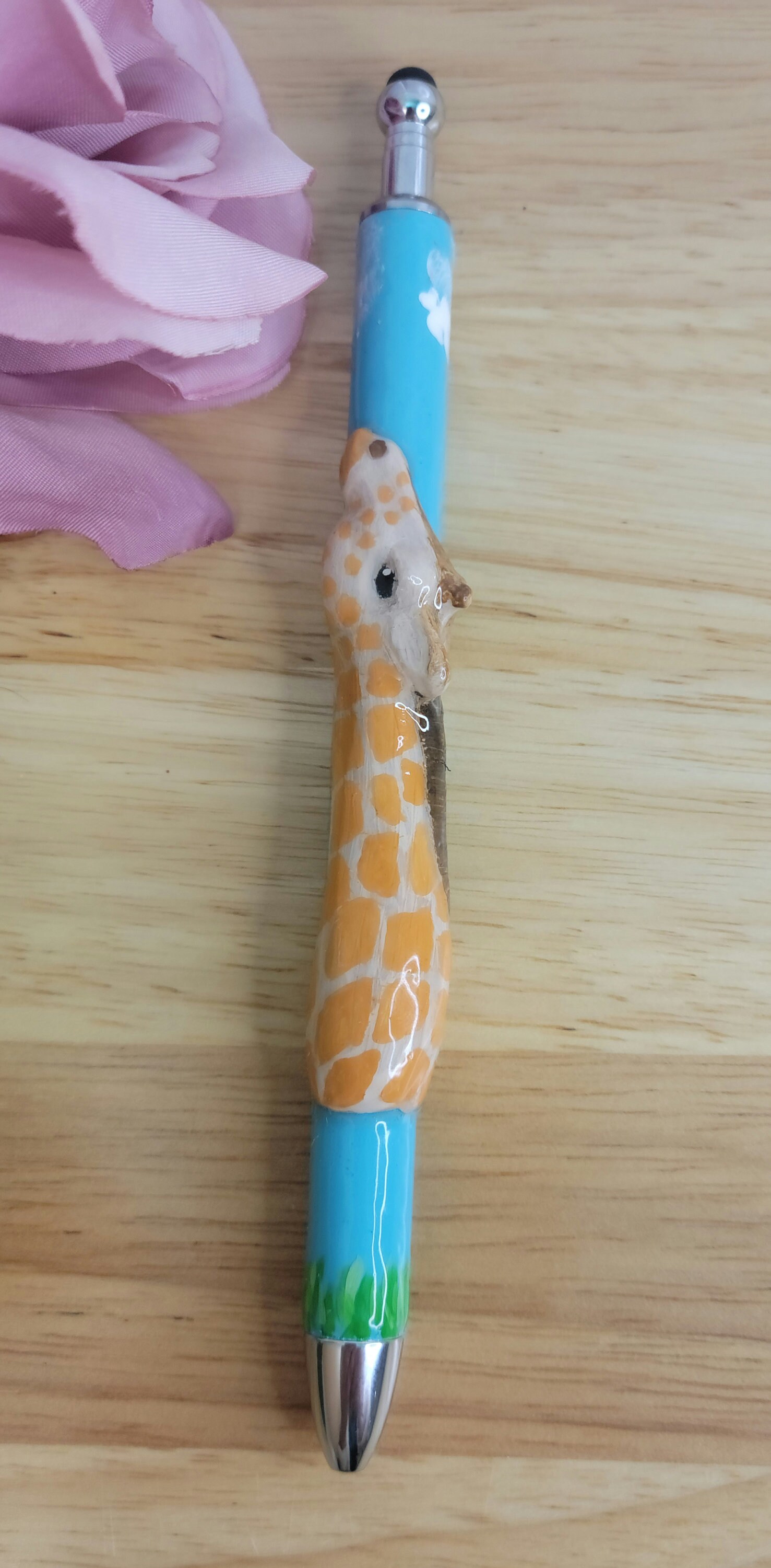 OOAK 3D Sculpted Giraffe Pen, Gift for Giraffe Lovers, Epoxy Pens, Gift ...