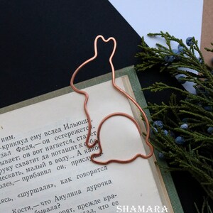 Personalized Wire Bookmark, Paperclip, Rabbit, Gift for Booklover, for ...