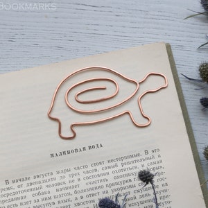 Personalized Wire Bookmark, Turtle, Paper Clip, Gift for Booklover ...