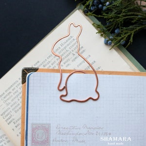 Personalized Wire Bookmark, Paperclip, Rabbit, Gift for Booklover, for ...