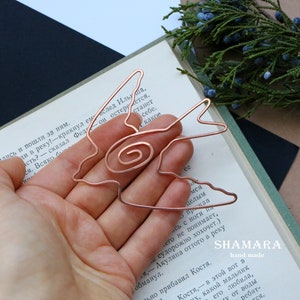 Wire Bookmark Paperclip Martlet Bird Bookmark Copper Wirewrapped Gift ...