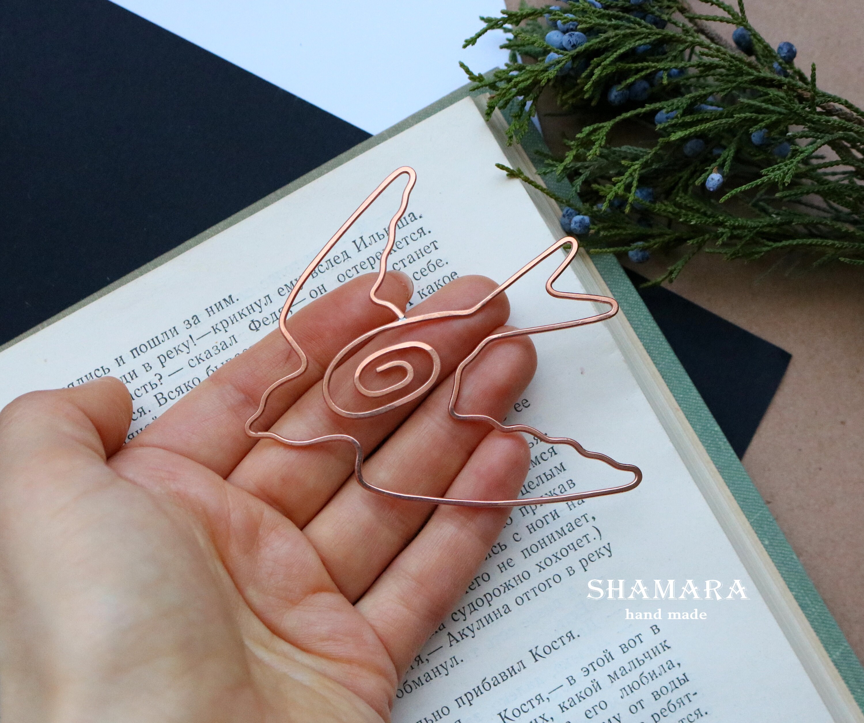 Wire Bookmark Paperclip Martlet Bird Bookmark Copper - Etsy