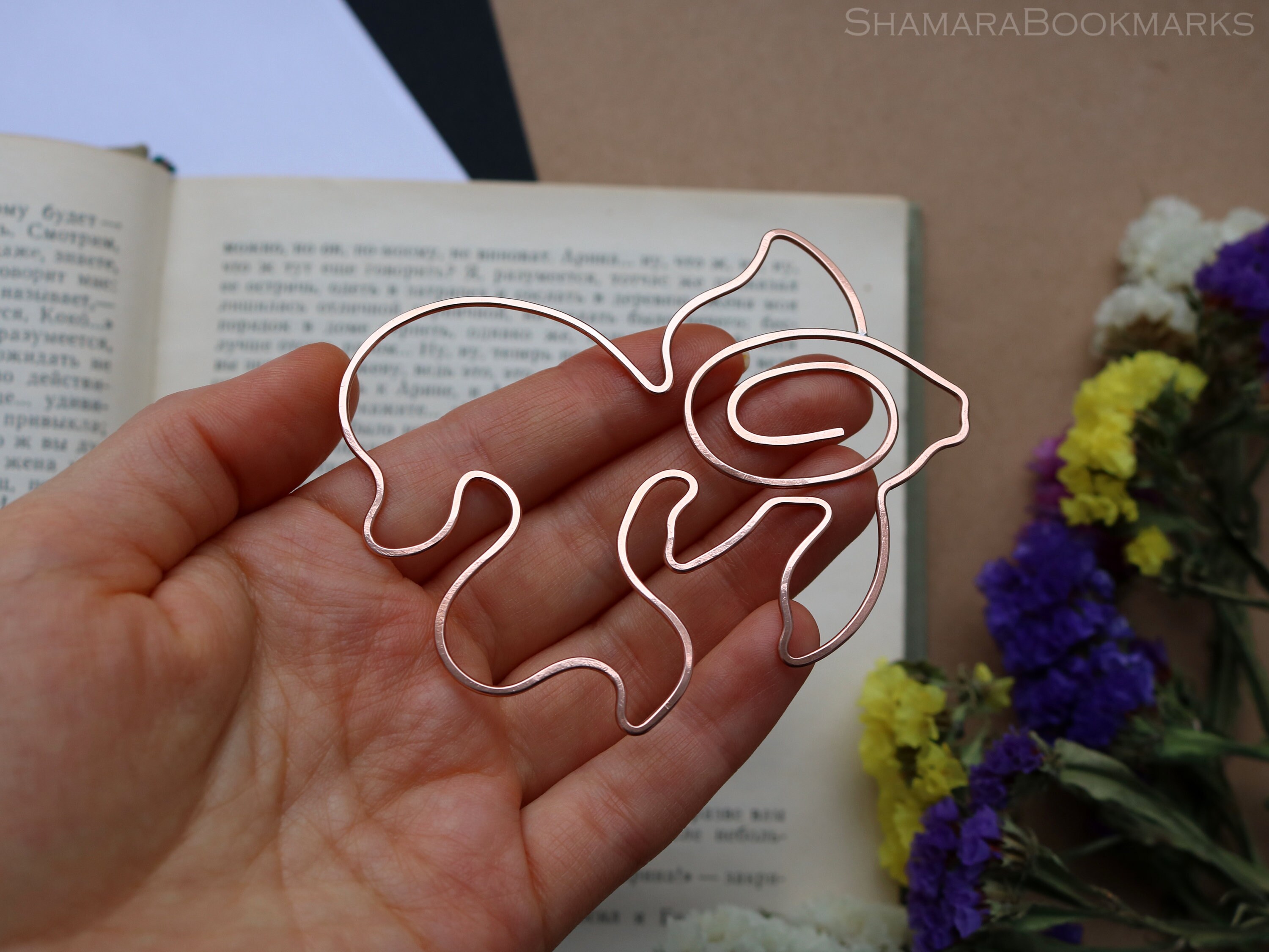 Personalized wire bookmark paper clip Veiltail Goldfish | Etsy