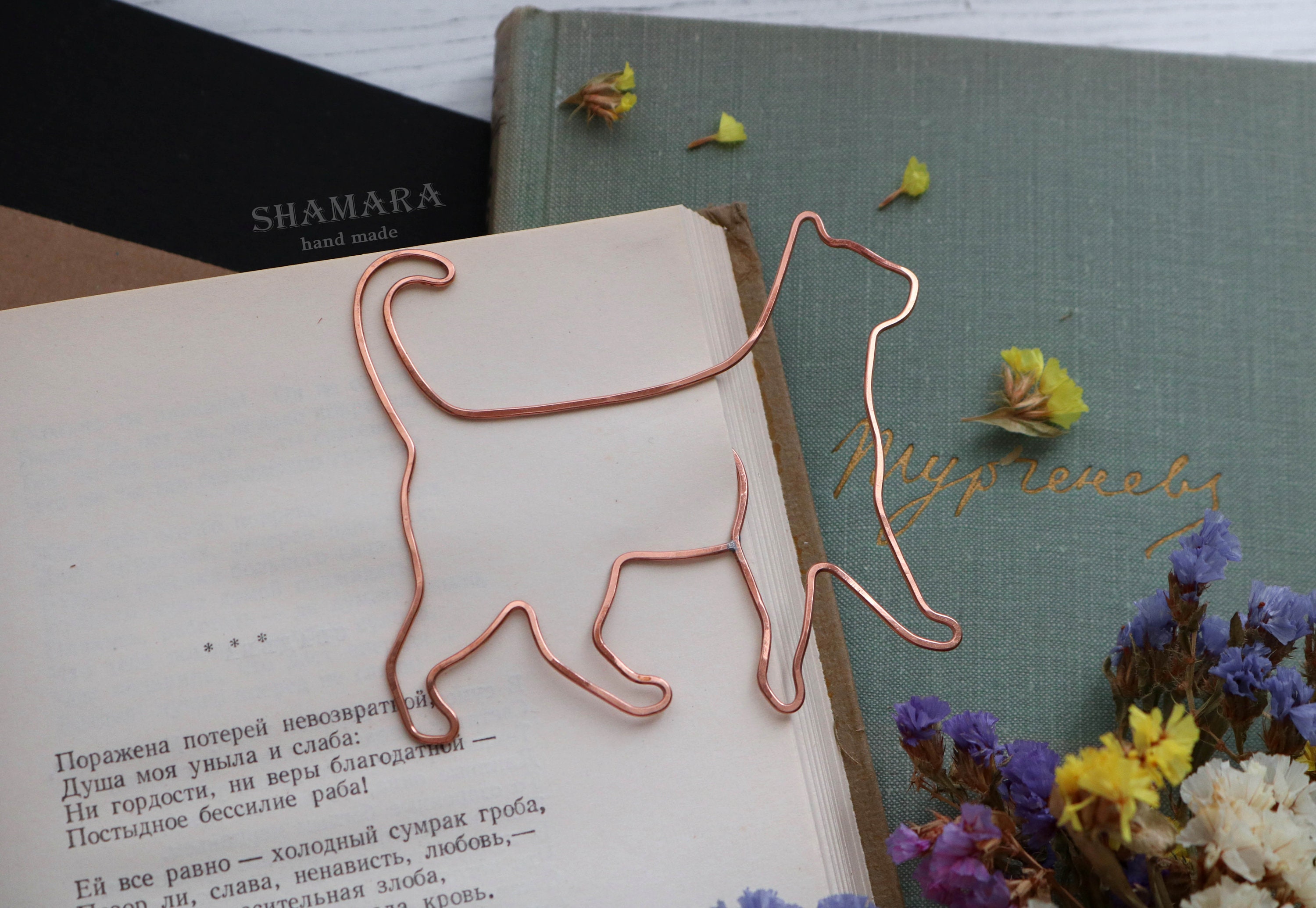 Cat Bookmark: Personalized Wire Book Mark, Gift for Cat Mom - Etsy
