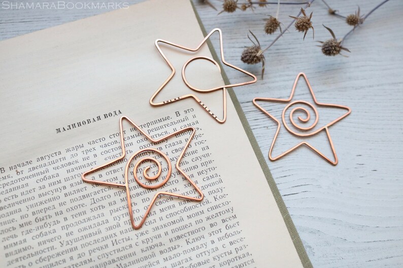 Personalized Wire Bookmark Star Hand Stamped Wire Wrapped - Etsy