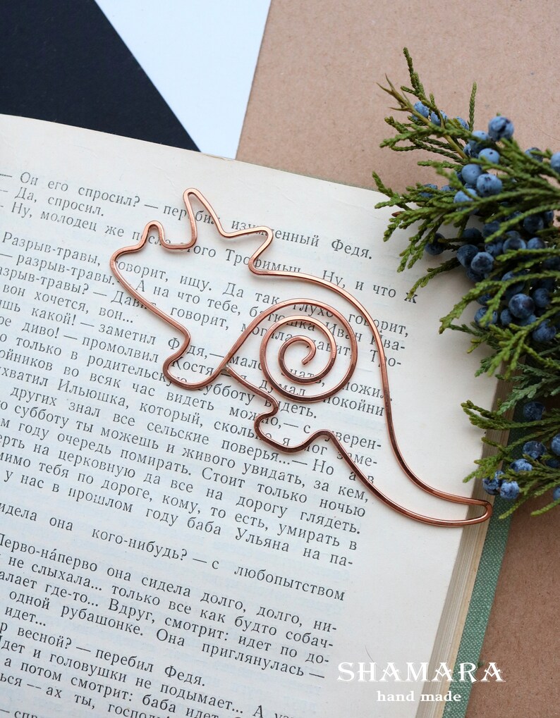 Personalized metal bookmark wire paperclip dinosaur book | Etsy