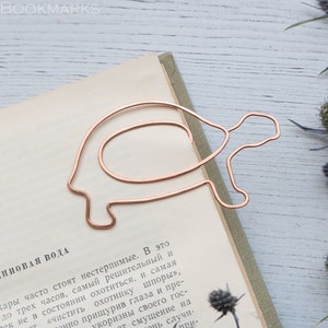 Personalized Wire Bookmark, Turtle, Paper Clip, Gift for Booklover ...