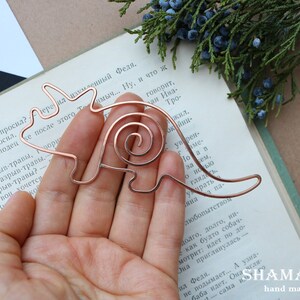 Personalized Metal Bookmark, Wire Paperclip, Dinosaur Book Mark, Custom ...