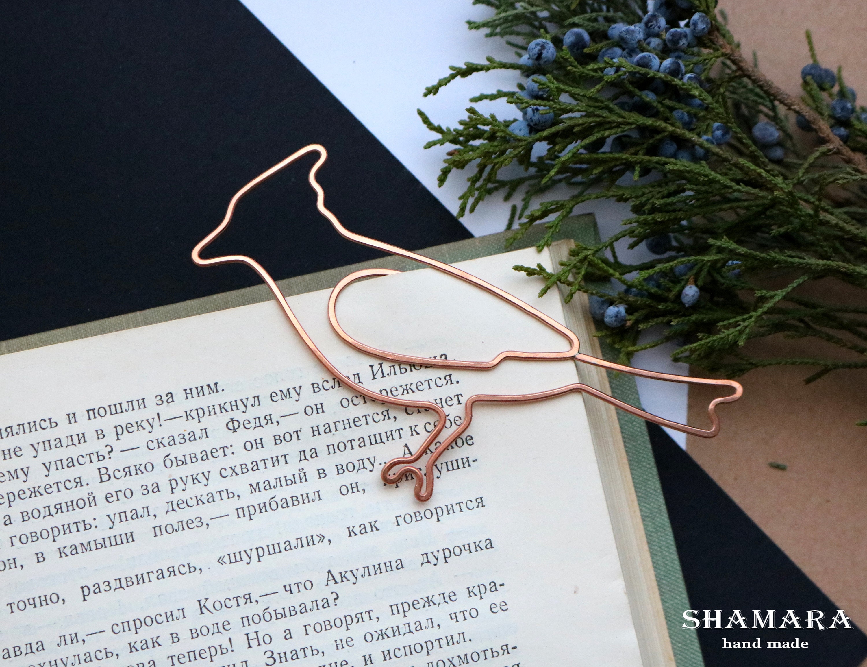 Personalized Copper Wire Bird Bookmark: Northern Cardinal, Gift for ...