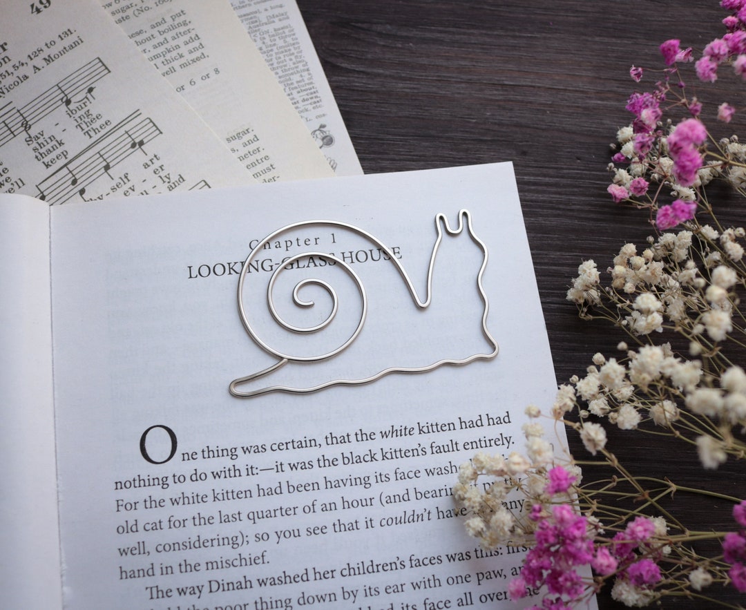 Personalized Snail Bookmark, Nickel Silver Wire Paper Clip, Gift for ...