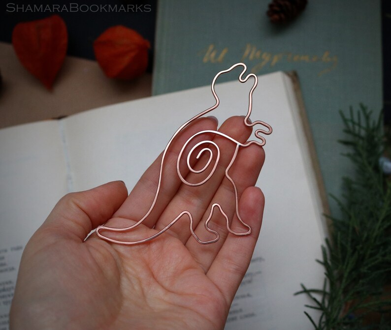 Personalized metal bookmark T-Rex paper clip dinosaur copper | Etsy