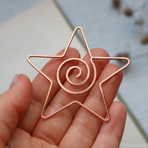 Personalized Wire Bookmark, Star, Hand Stamped, Wire Wrapped, Gift for ...