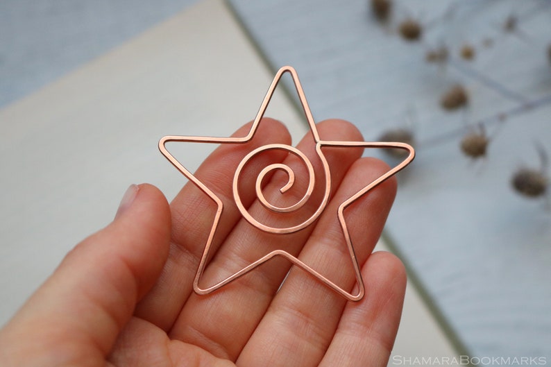 Personalized Wire Bookmark Star Hand Stamped Wire Wrapped - Etsy