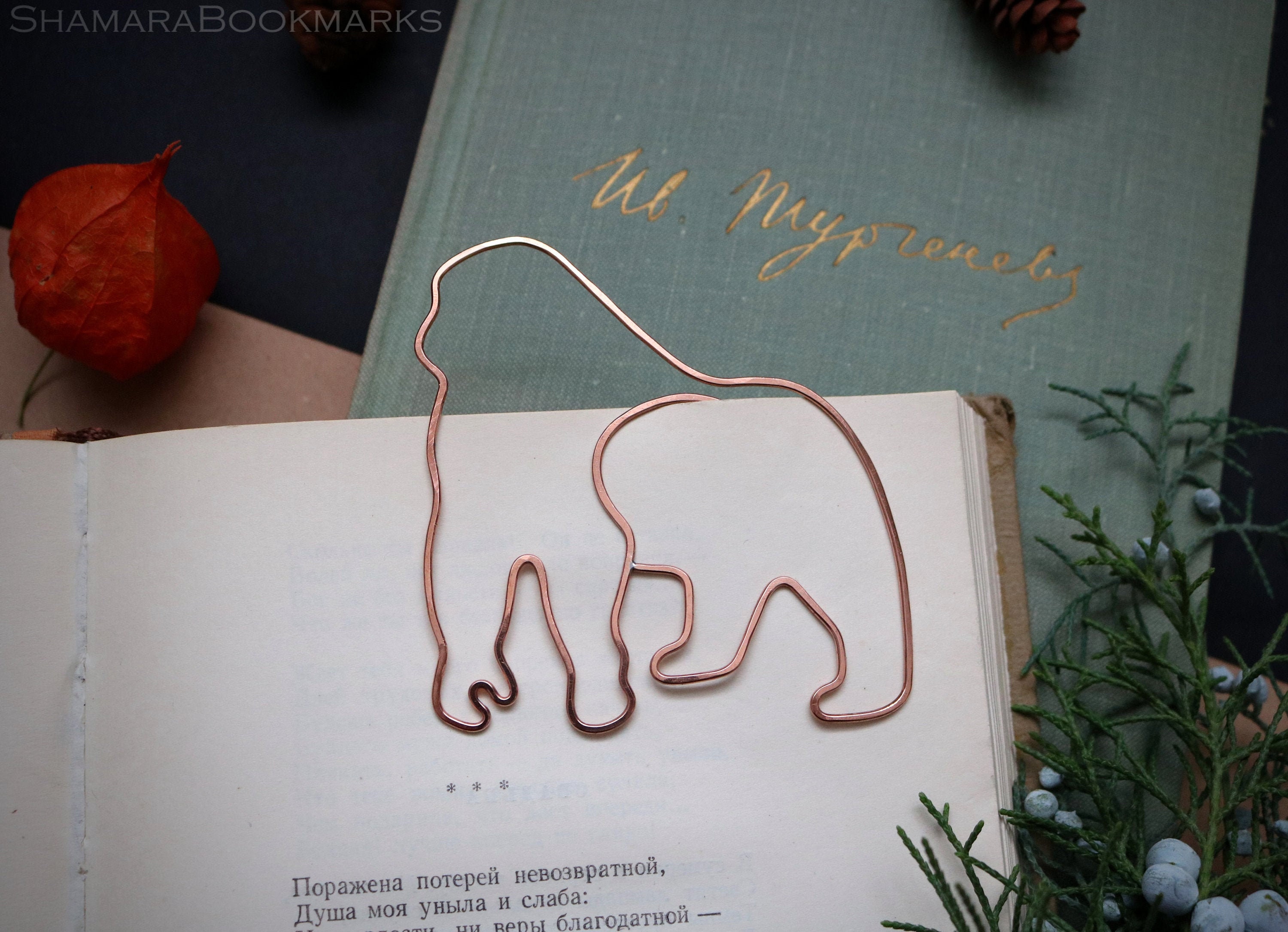 Personalized Wire Bookmark Gorilla Paper Clip Gift for - Etsy