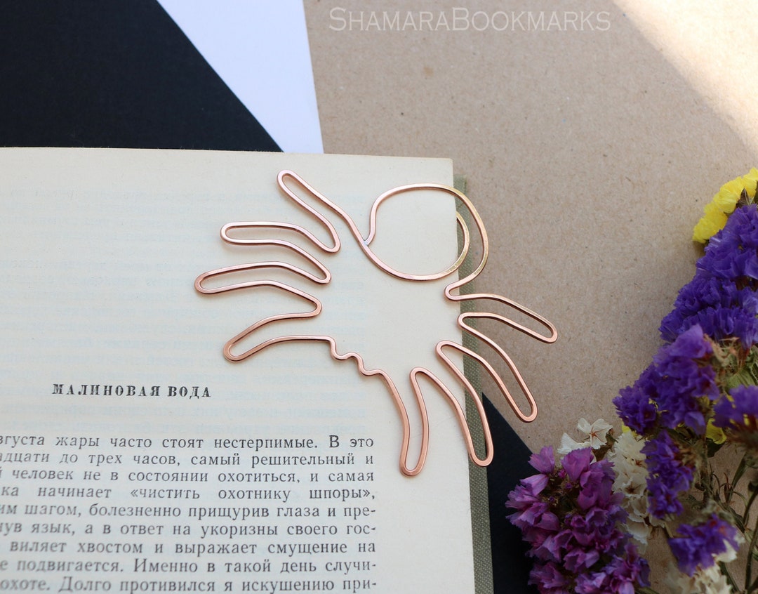 Personalized Spider Bookmark: Copper Wire Paper Clip, Book Lover Gift ...