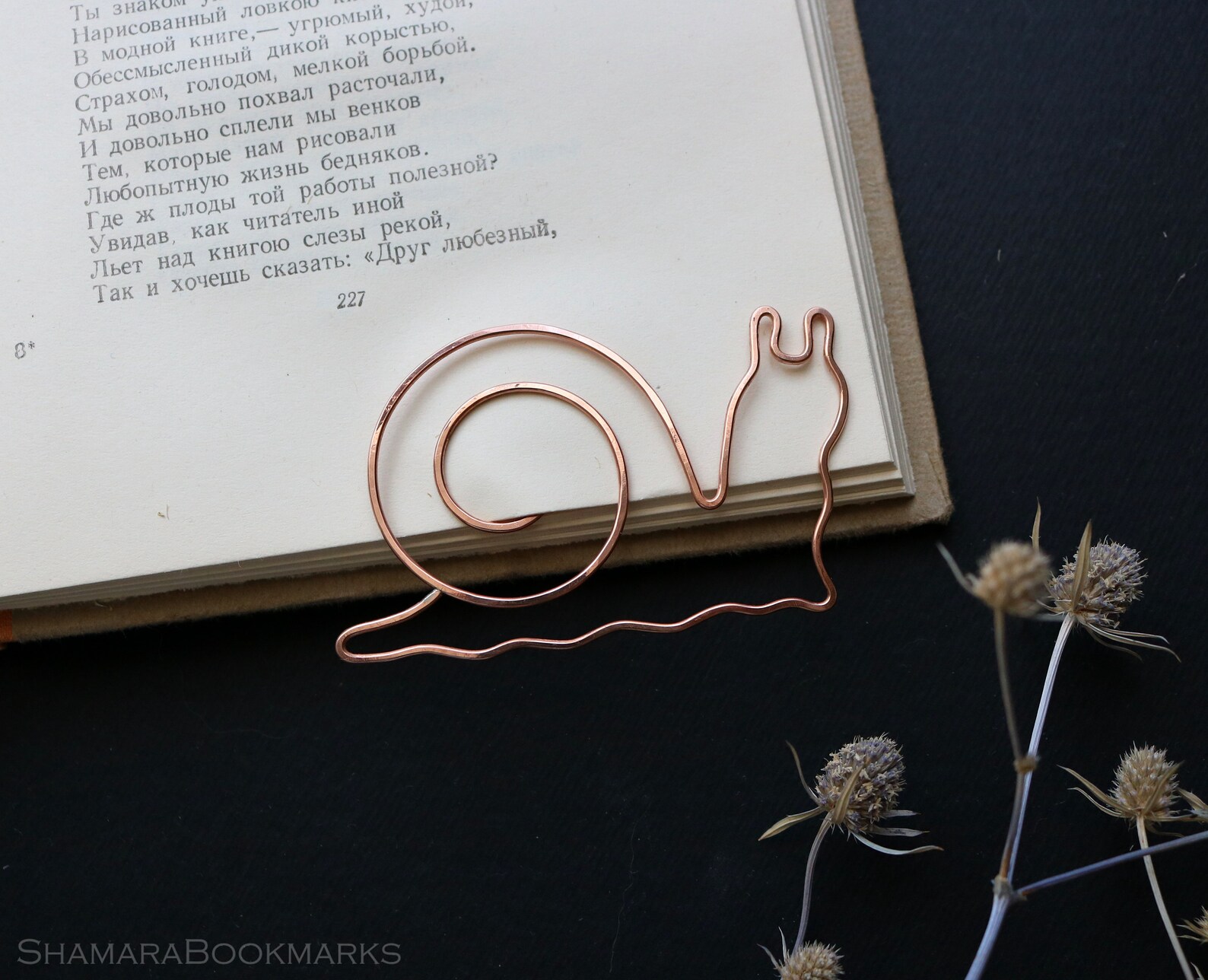 Personalized Wire Bookmark Snail Paper Clip Gift for - Etsy