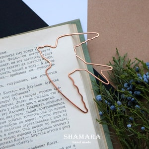 Wire Bookmark Paperclip Martlet Bird Bookmark Copper Wirewrapped Gift ...