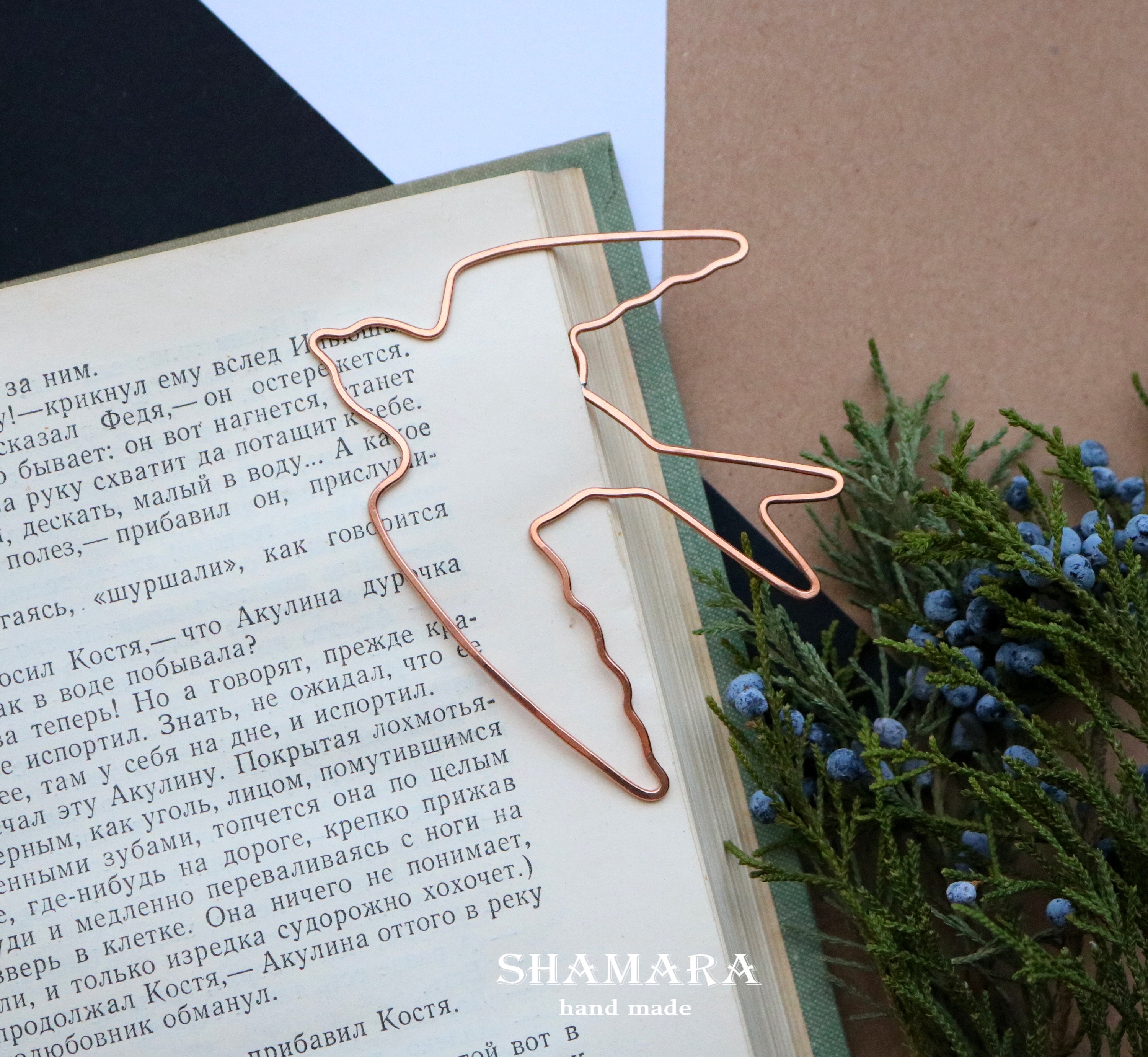 Copper Wire Bird Bookmark: Handmade Book Lover Gift - Etsy