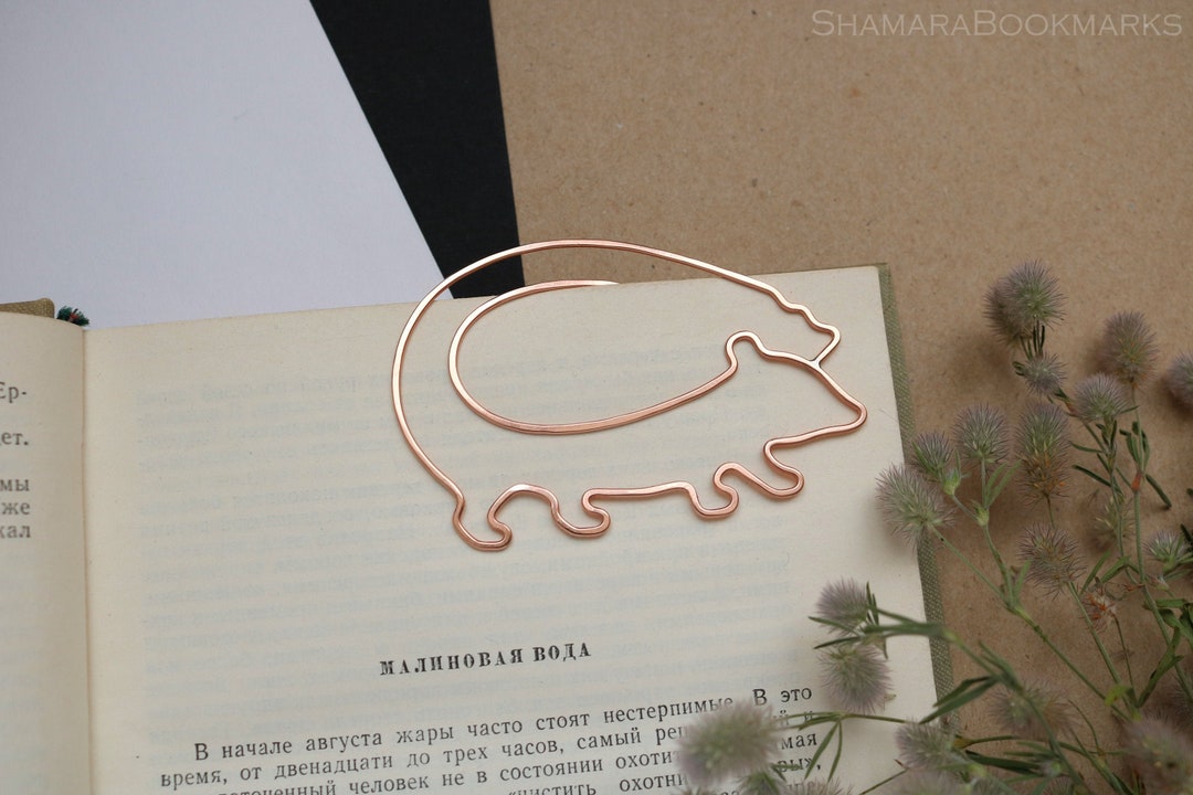 Personalized Copper Wire Hedgehog Bookmark: Book Lover Gift - Etsy