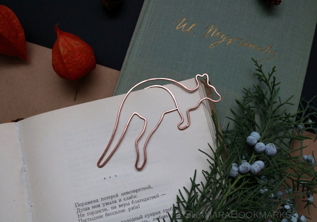 Personalized Kangaroo Bookmark: Copper Wire, Gift for Book Lover - Etsy