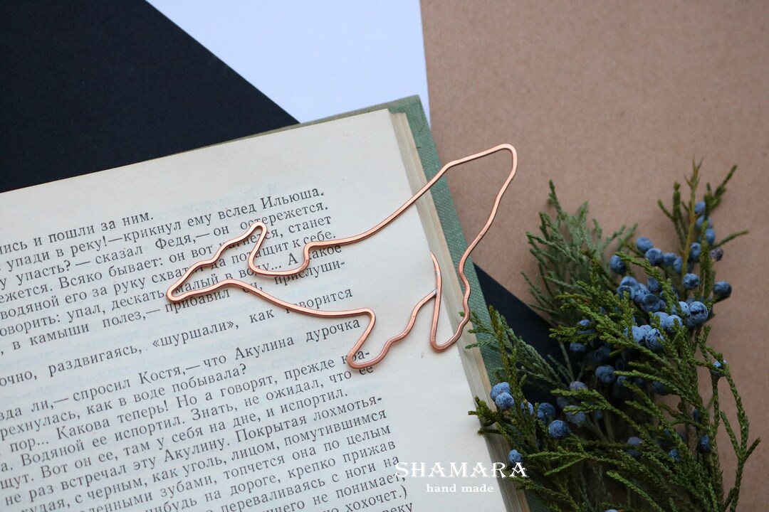 Personalized Copper Wire Bookmark: Hand Stamped Whale Paper Clip - Etsy