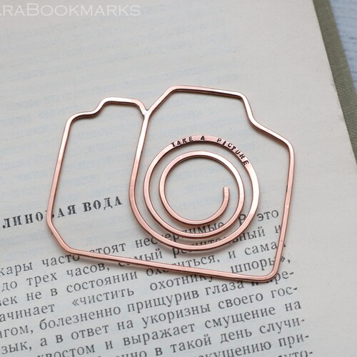 Personalized Wire Bookmark Camera Gift for Photographer - Etsy