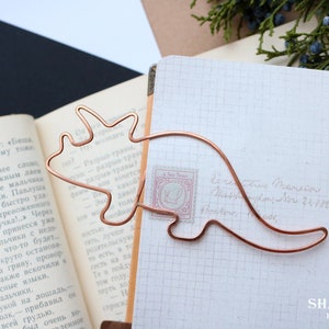 Personalized Metal Bookmark, Wire Paperclip, Dinosaur Book Mark, Custom ...
