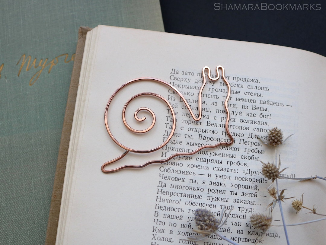 Personalized Wire Bookmark, Snail, Paper Clip, Gift for Booklover, for ...