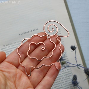 Wire Sheep Bookmark: Copper Animal Book Clip - Etsy