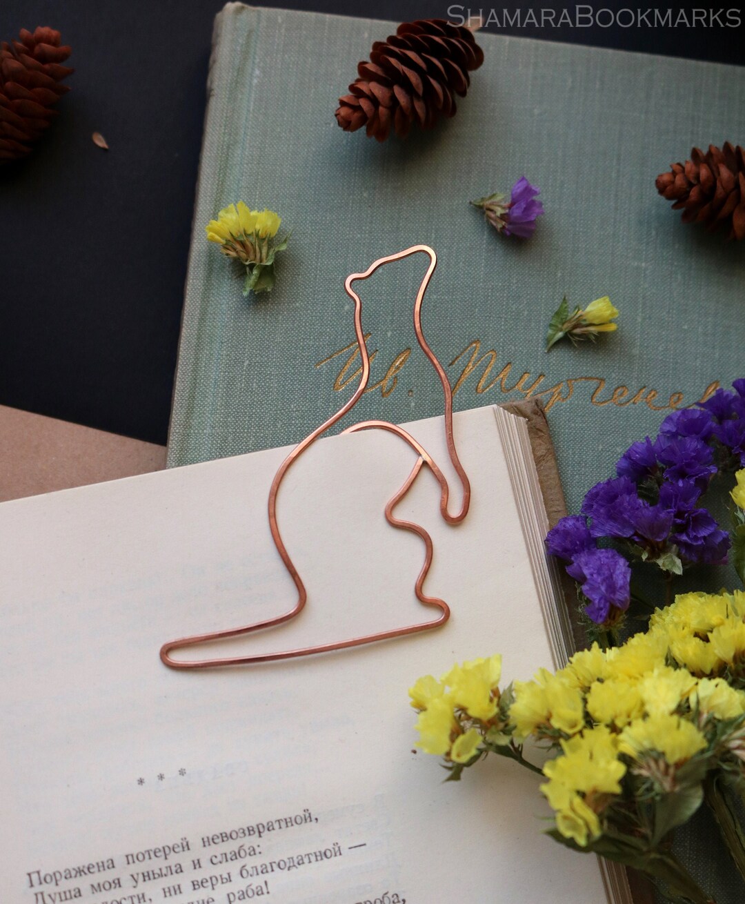 Personalized Ferret Bookmark: Copper Wire Animal Paperclip, Gift for ...