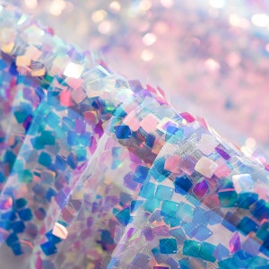 Hologram Mermaid Square Sequin Fabric - Etsy UK