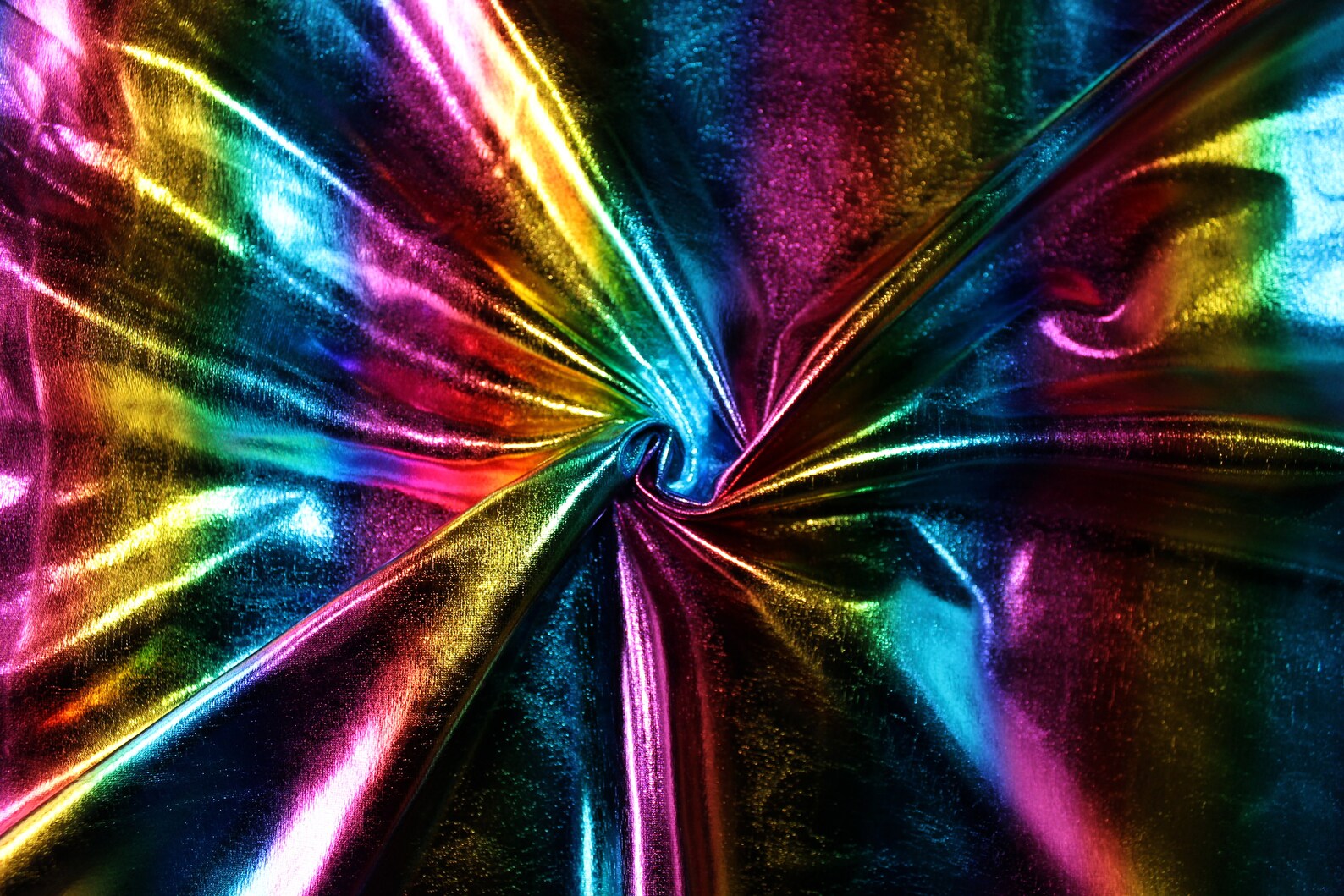 Rainbow Metallic Fabric - Etsy UK