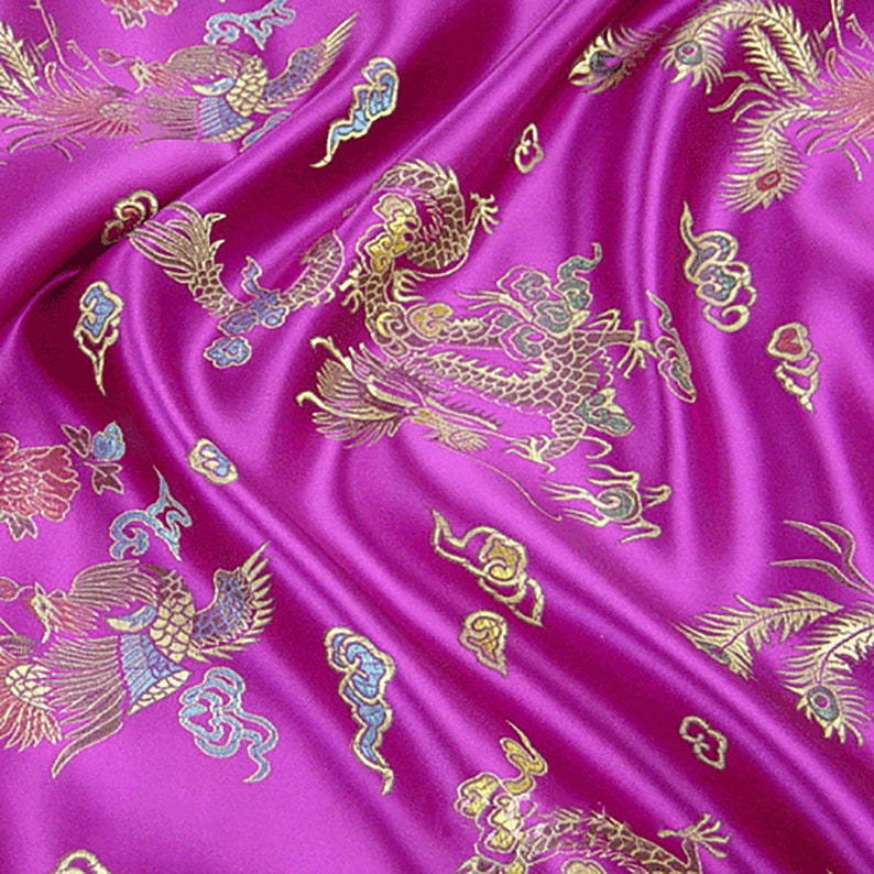 Chinese Dragon Brocade Fabric KBT3564-F10-B167 | Etsy