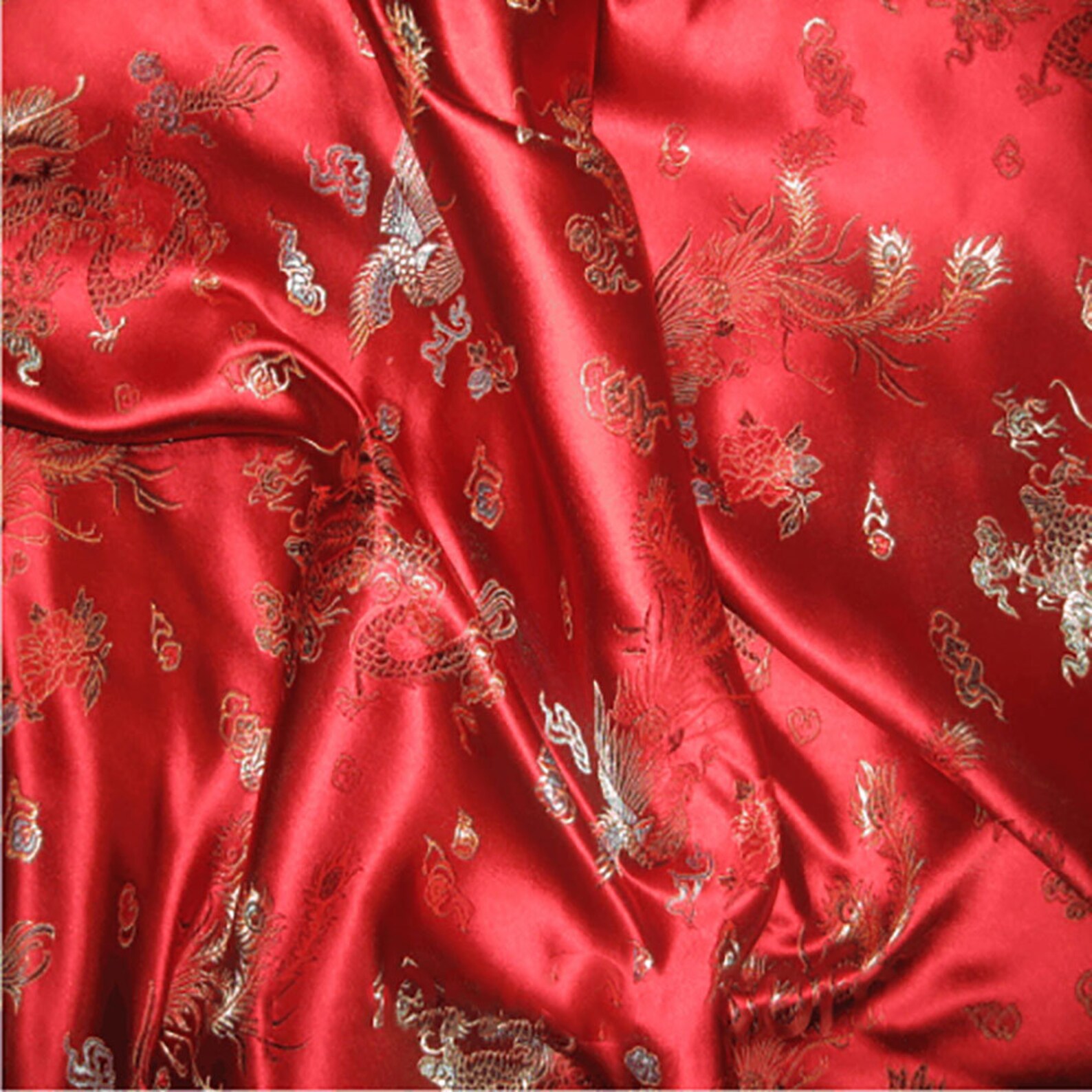 Chinese Dragon Brocade Fabric KBT3564-F10-B167 | Etsy