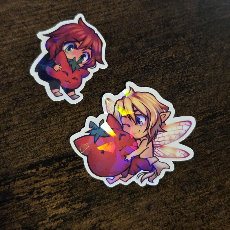 Chibi Reagan and Quill - Holographic Sticker Set - Etsy