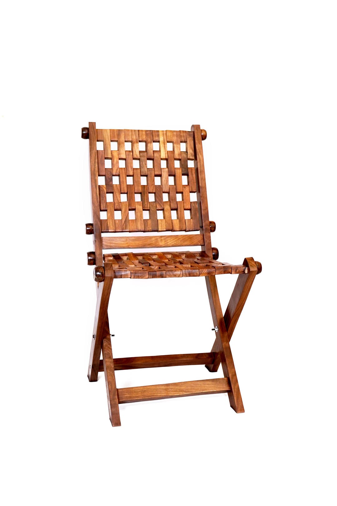 Elegant Mango Wood & Wrought Iron Folding Chair - Etsy