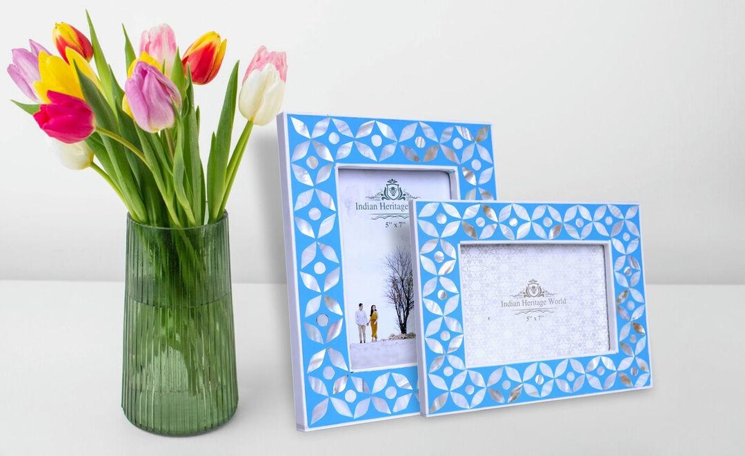 Elegant Mango Wood and Oyster/seep Hand Crafted Photo Frame - Etsy