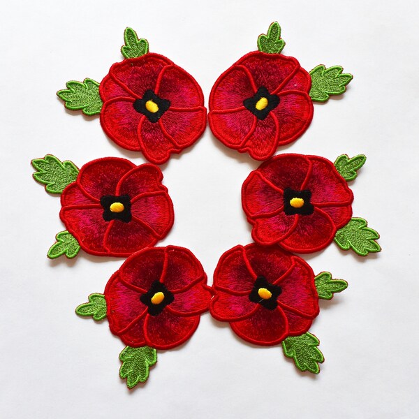 Poppy Appliques - Etsy