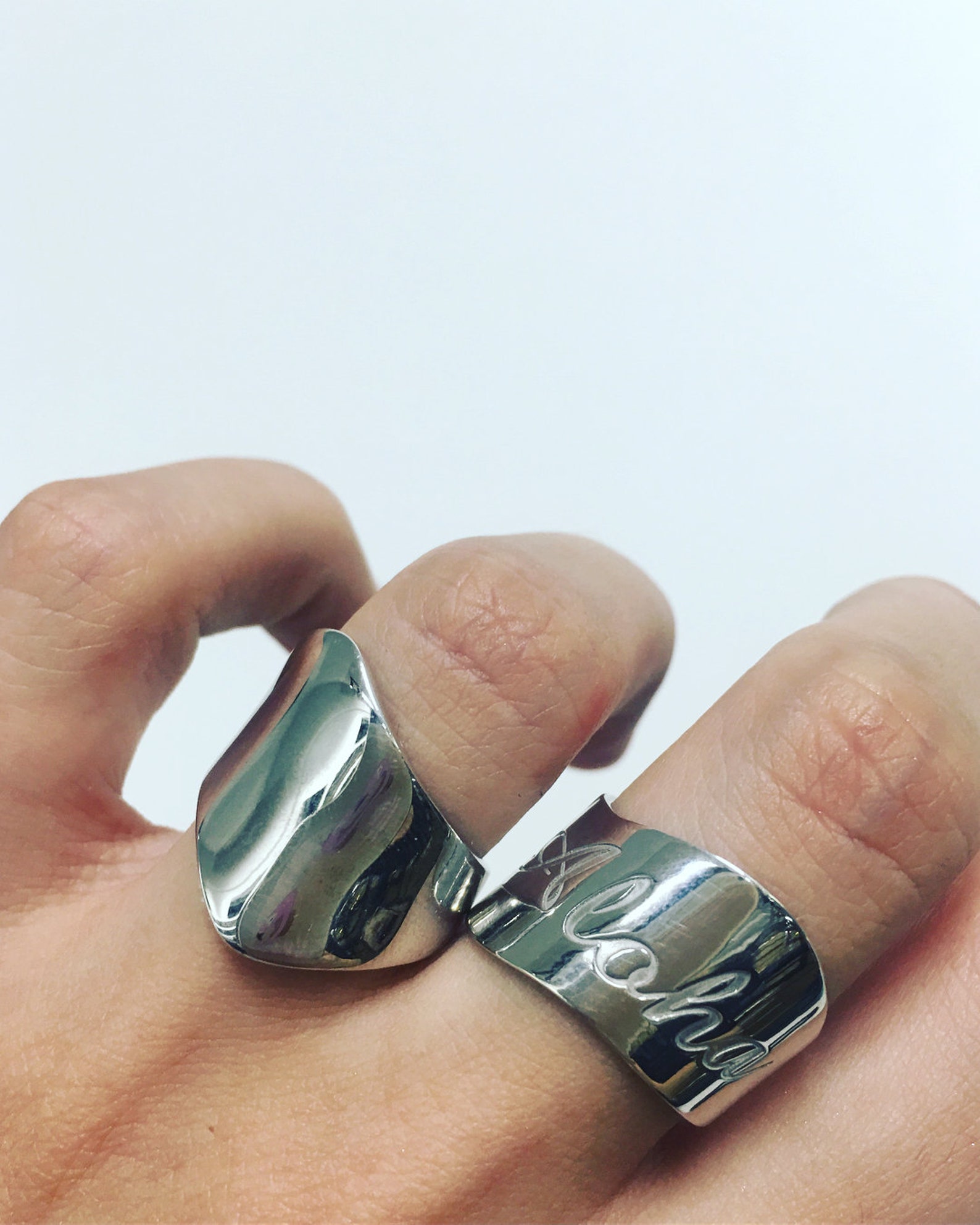 Sterling Silver Ring Cuff Ring Large Silver Ring Tube Ring | Etsy