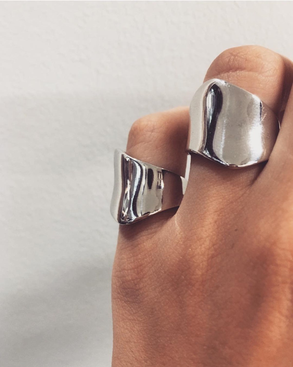 Sterling Silver Ring Cuff Ring Large Silver Ring Tube Ring | Etsy