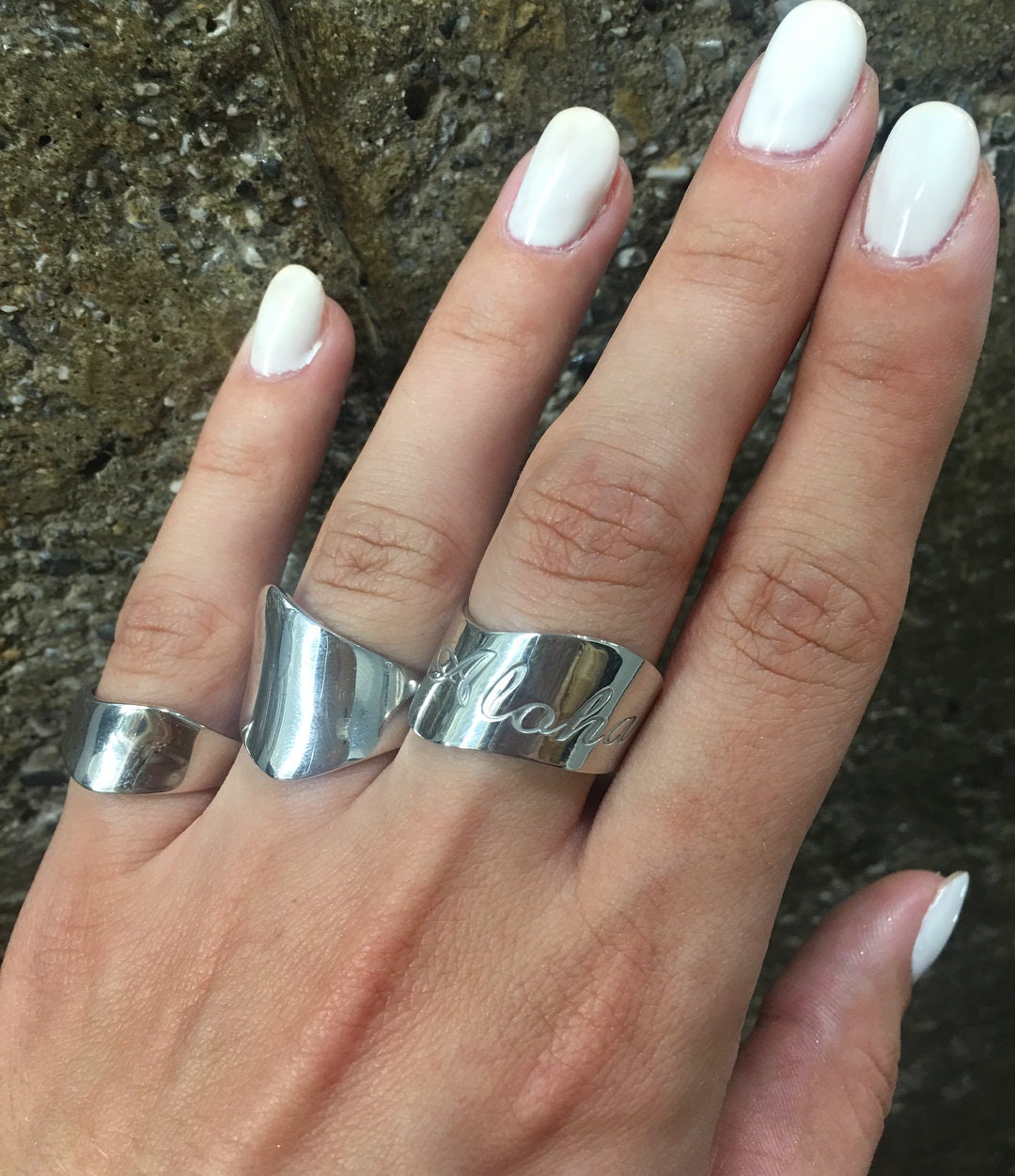 Sterling Silver Ring Cuff Ring Large Silver Ring Tube Ring | Etsy