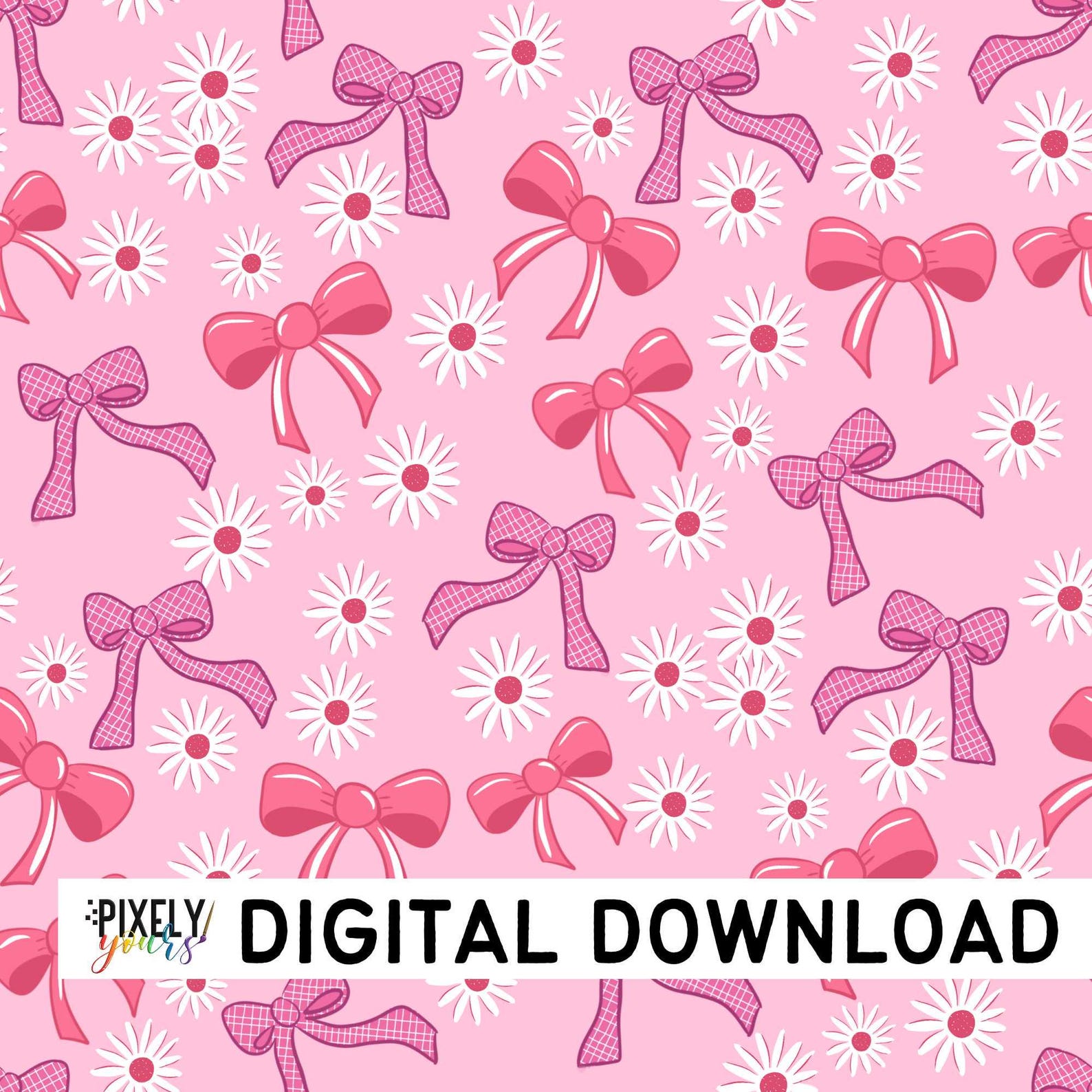 Coquette Daisy Seamless Pattern | Repeating Pattern Download ...