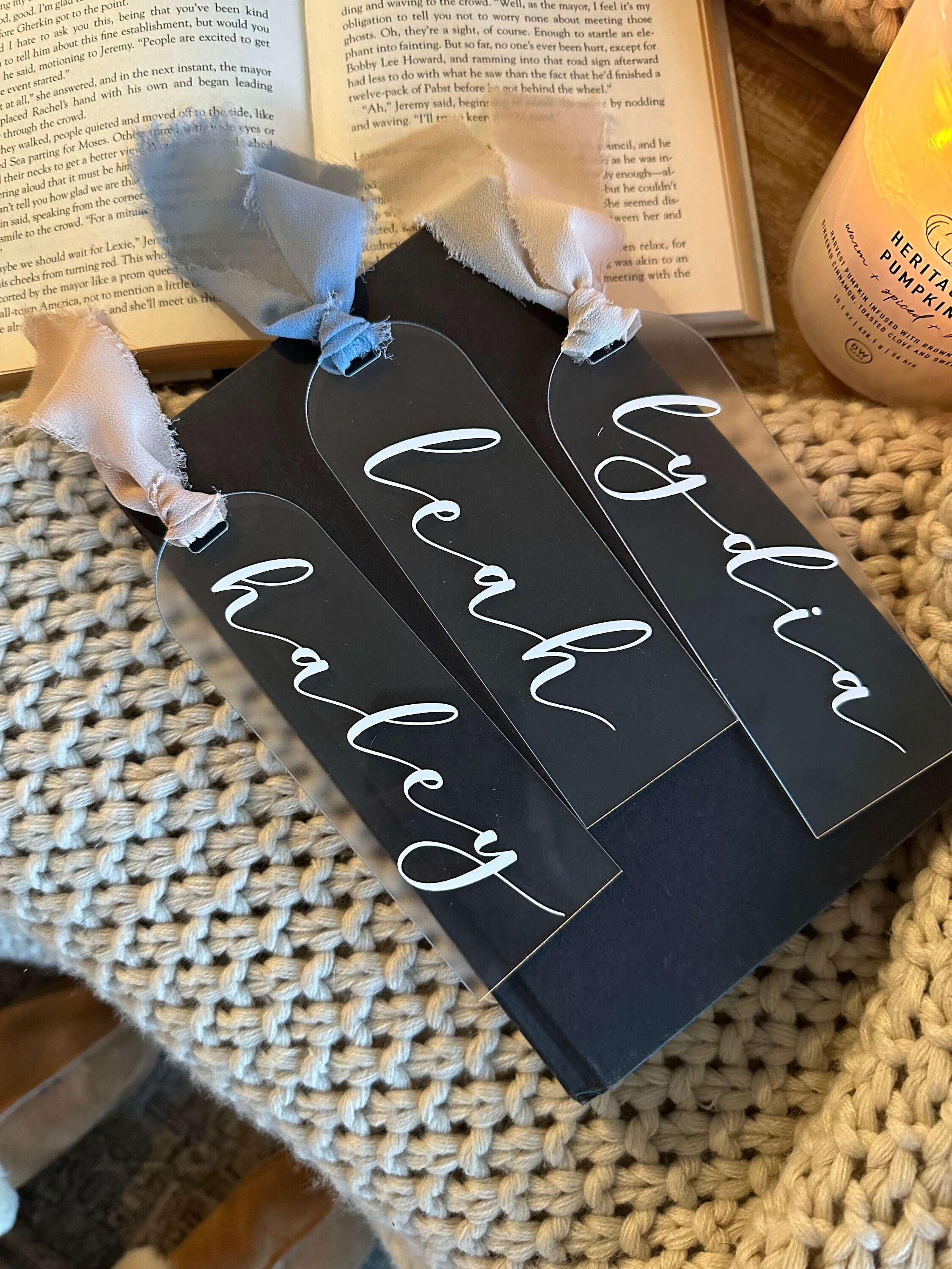 Personalized Bookmark, Acrylic Book Mark, Bookmark Personalized, Custom ...