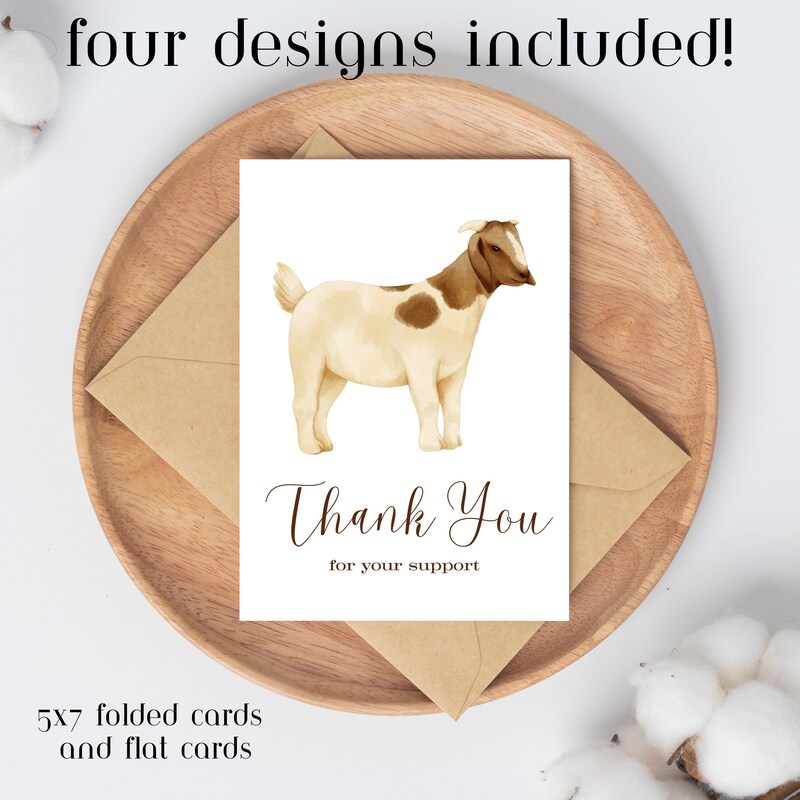 Goat Thank You Card - Etsy